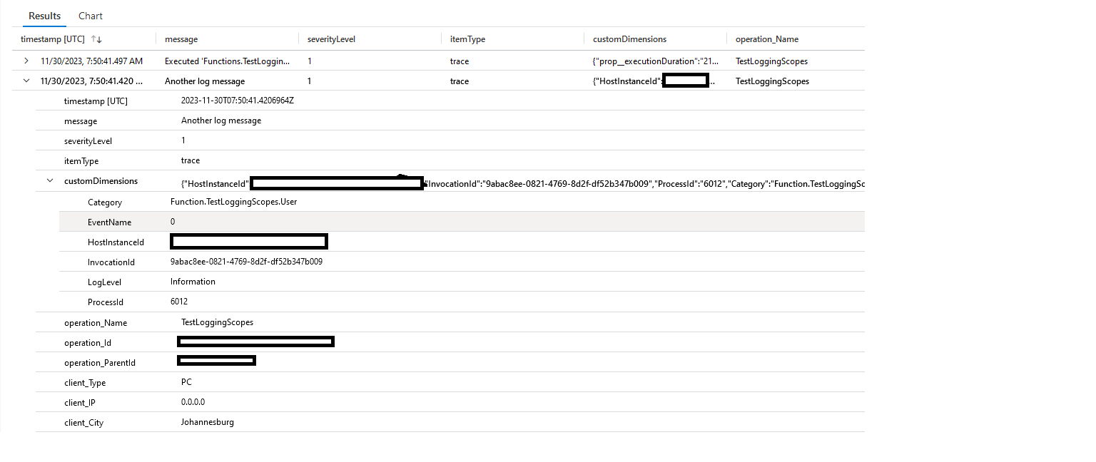Azure Function App Insights logging scopes do not seem to work ... Azure Function App Insights logging scopes do not seem to work ...