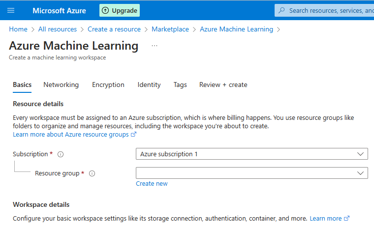Why is my Azure ML resource Why is my Azure ML resource