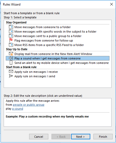 No incoming email notification sound in Outlook 2016 for Windows 10 ...