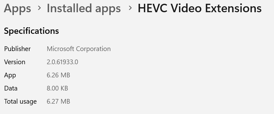 Windows 11 HEVC/H265 problems - Microsoft Q&A