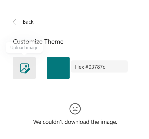 Microsoft Forms Custom Theme Does Not Apply Uploaded Image - Microsoft Q&A