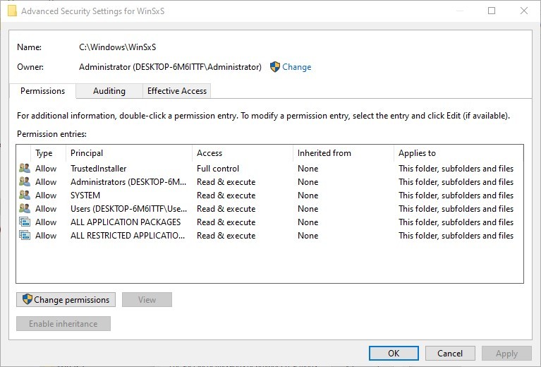 you require permissions from trusted installer to make changes to this ...