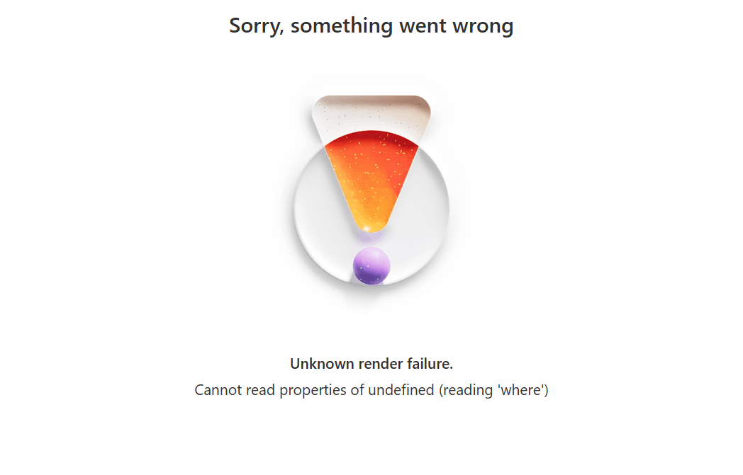 SharePoint Pages Error Unknown Render Failure - Microsoft Q&A