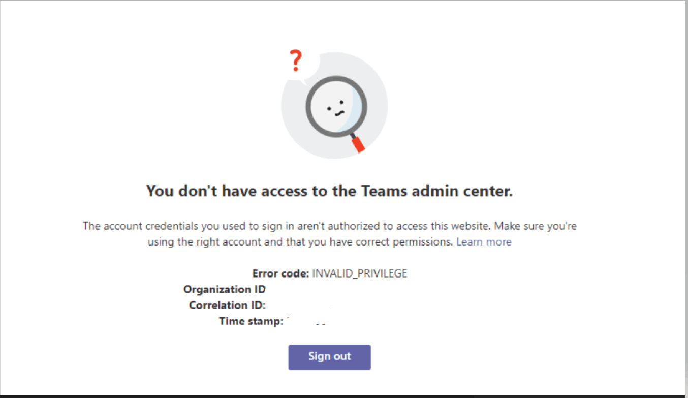 Guest Cannot Access the Teams Admin Center - Microsoft Q&A