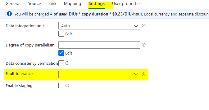 Data Factory Pipeline Shows Success When Copying Csv To Sql Azure But