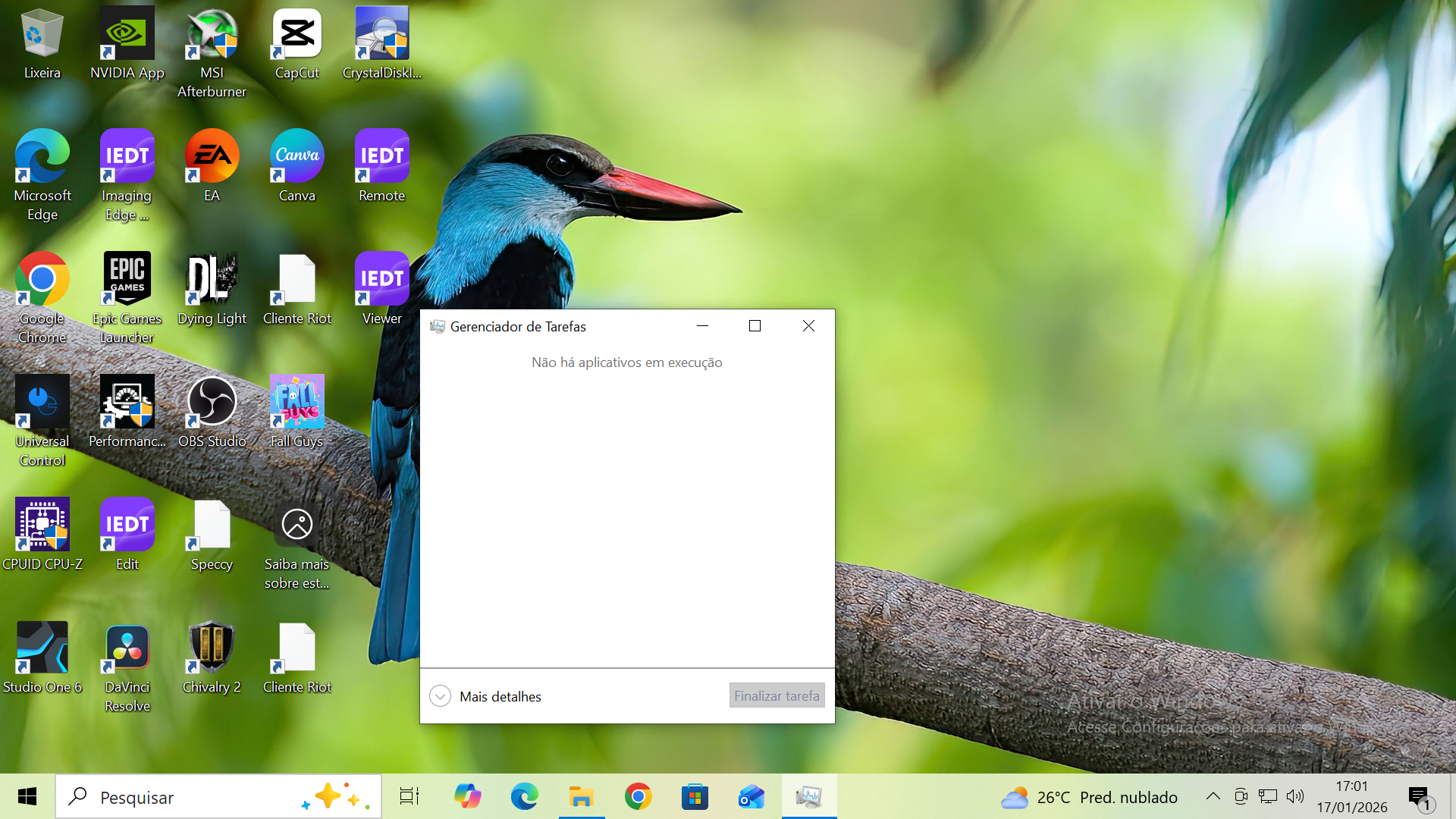 Gerenciador de tarefas vazio - Microsoft Q&A