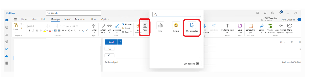 Adding Subject line (and attachement) to an email template outlook (NEW ...
