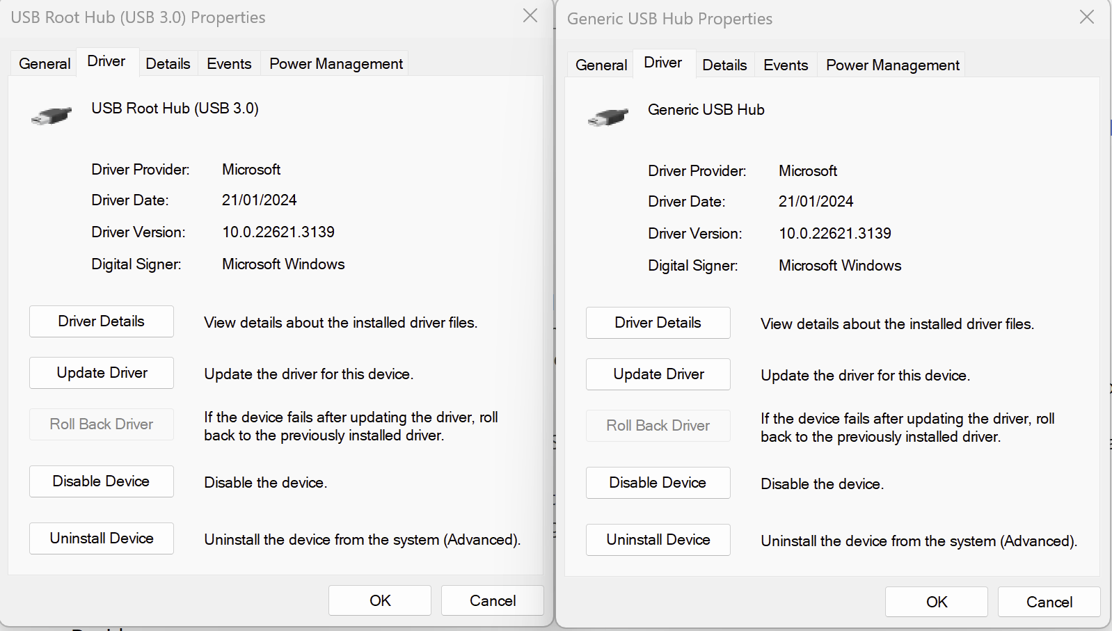 USB Root Hub Drivers - Microsoft Q&A