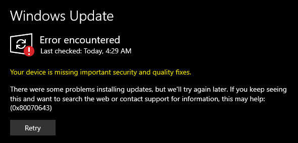 KB5001716 won't Download - Microsoft Q&A