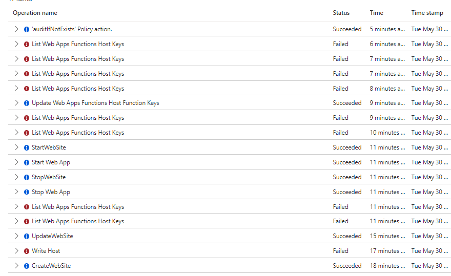 Slow function app keys creation leading to "List Web Apps Functions Host Keys" failure ...