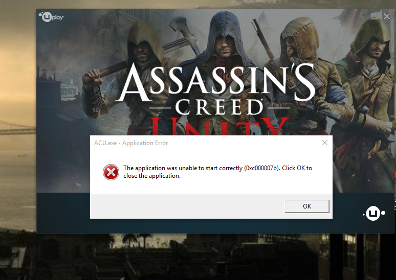 0xc000007b ERROR trying to launch Assassins Creed Unity (Uplay & Steam) - Microsoft Q&A