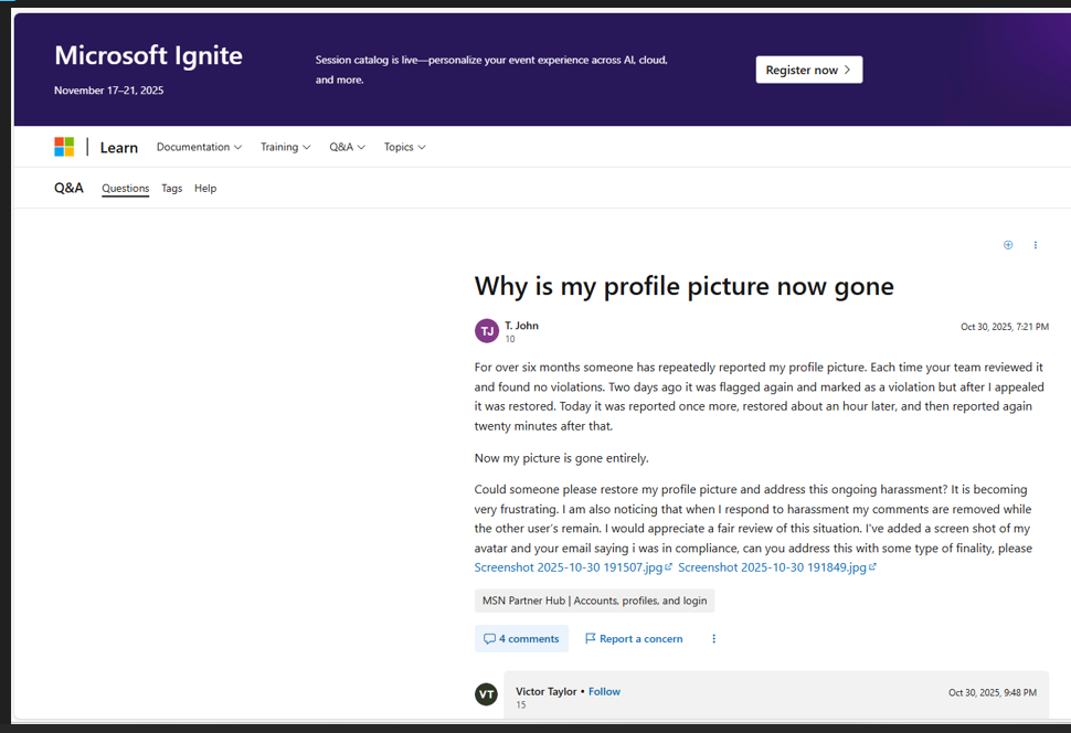 Why do you keep allowing the harassment of my Profile picture ...