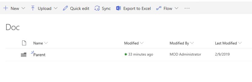 SharePoint Office 365: How to update Parent Folder "Modified" date/time ...