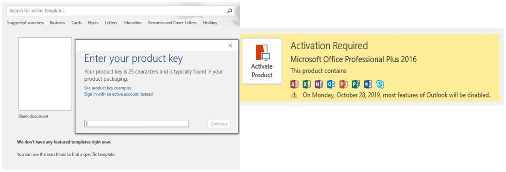 Activate microsoft office 2016 - คำถามคำตอบของ Microsoft