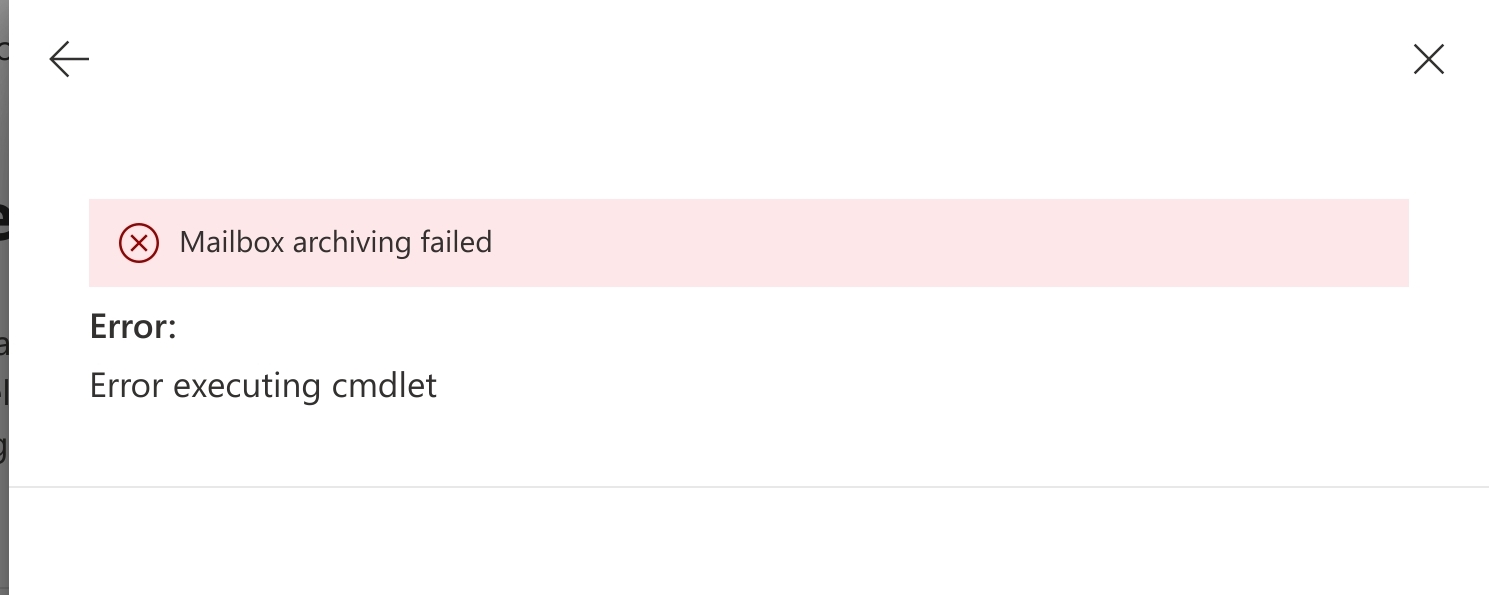 Coun't disable archive for mailboxes. - Microsoft Q&A Coun't disable archive for mailboxes. - Microsoft Q&A