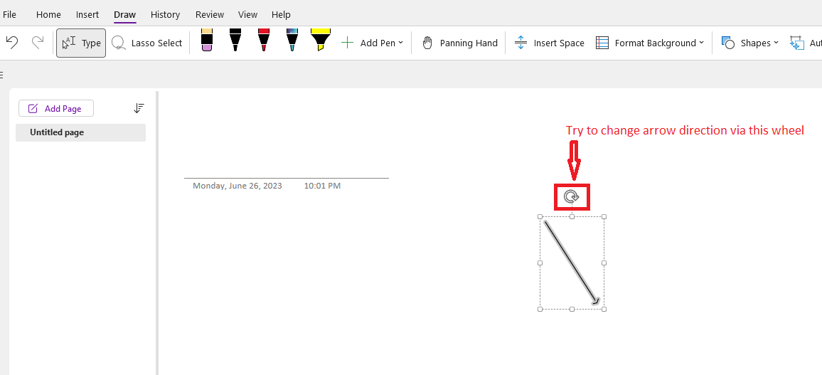 OneNote 365 - redirecting/editing arrows - Microsoft Q&A