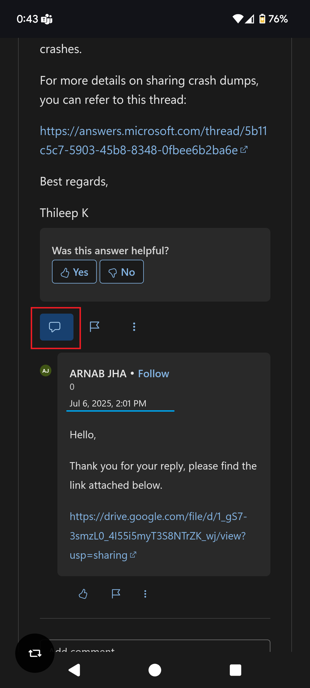 Microsoft Q A Website Problem When Viewing On Samsung Android