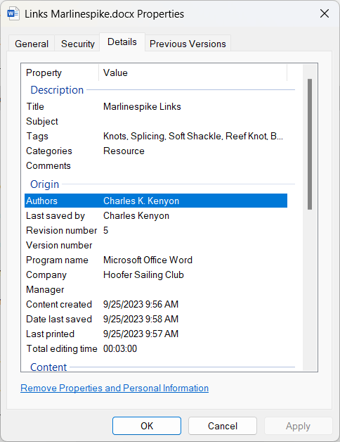 Word 'Document Properties' are not diplayed in File Explorer metadata ...