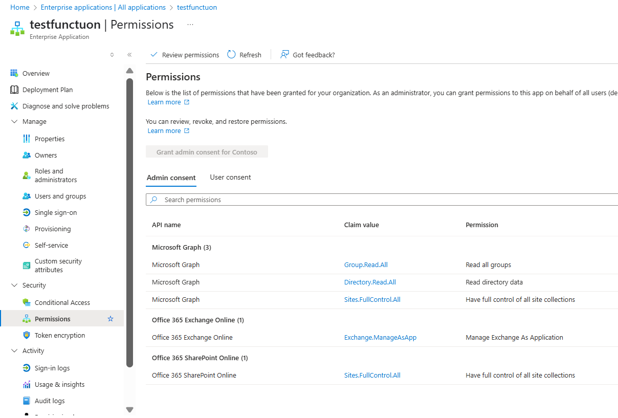 PowerShell Azure function to connect to sharepoint site - Microsoft Q&A