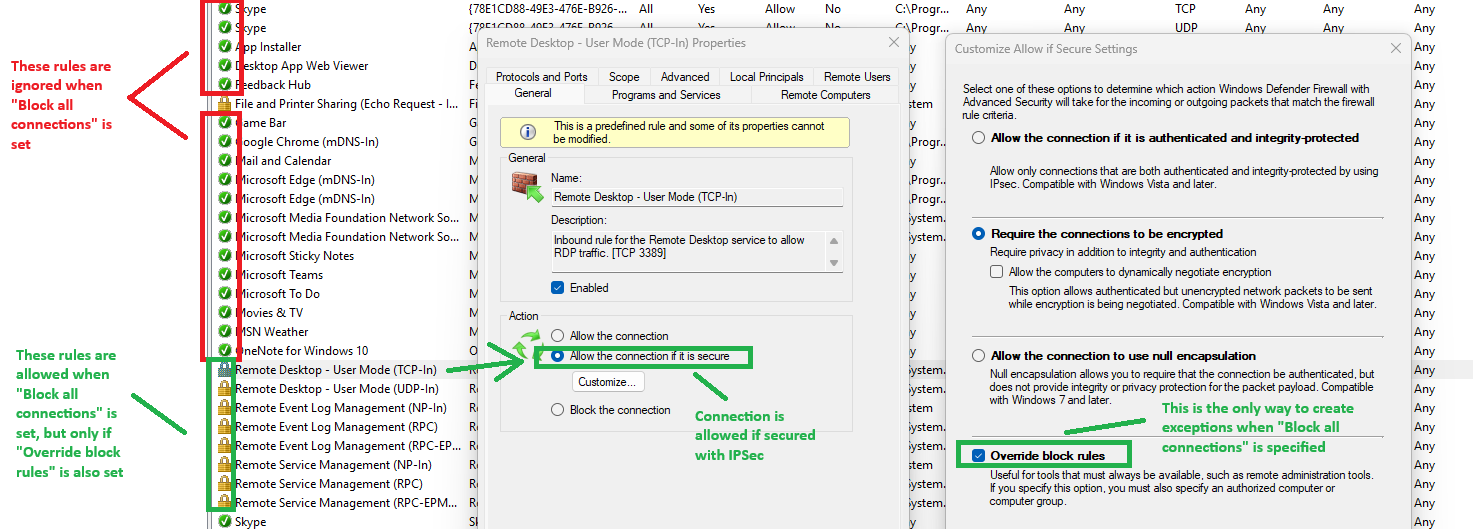 Windows Firewall Inbound "Block all connections" breaks IPv6 on Windows ...