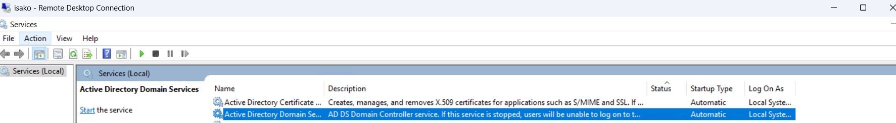 My active Domain Domain controller stopped working while i was creating ...