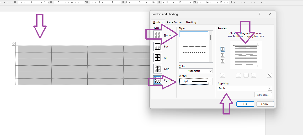 why are the borders in my table not displaying - Microsoft Q&A