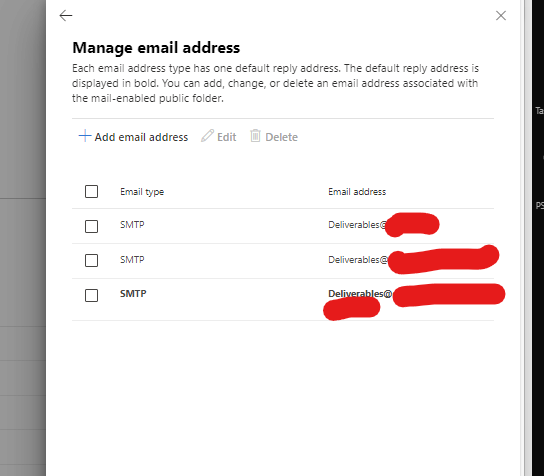 public folders can't change default reply address - Microsoft Q&A
