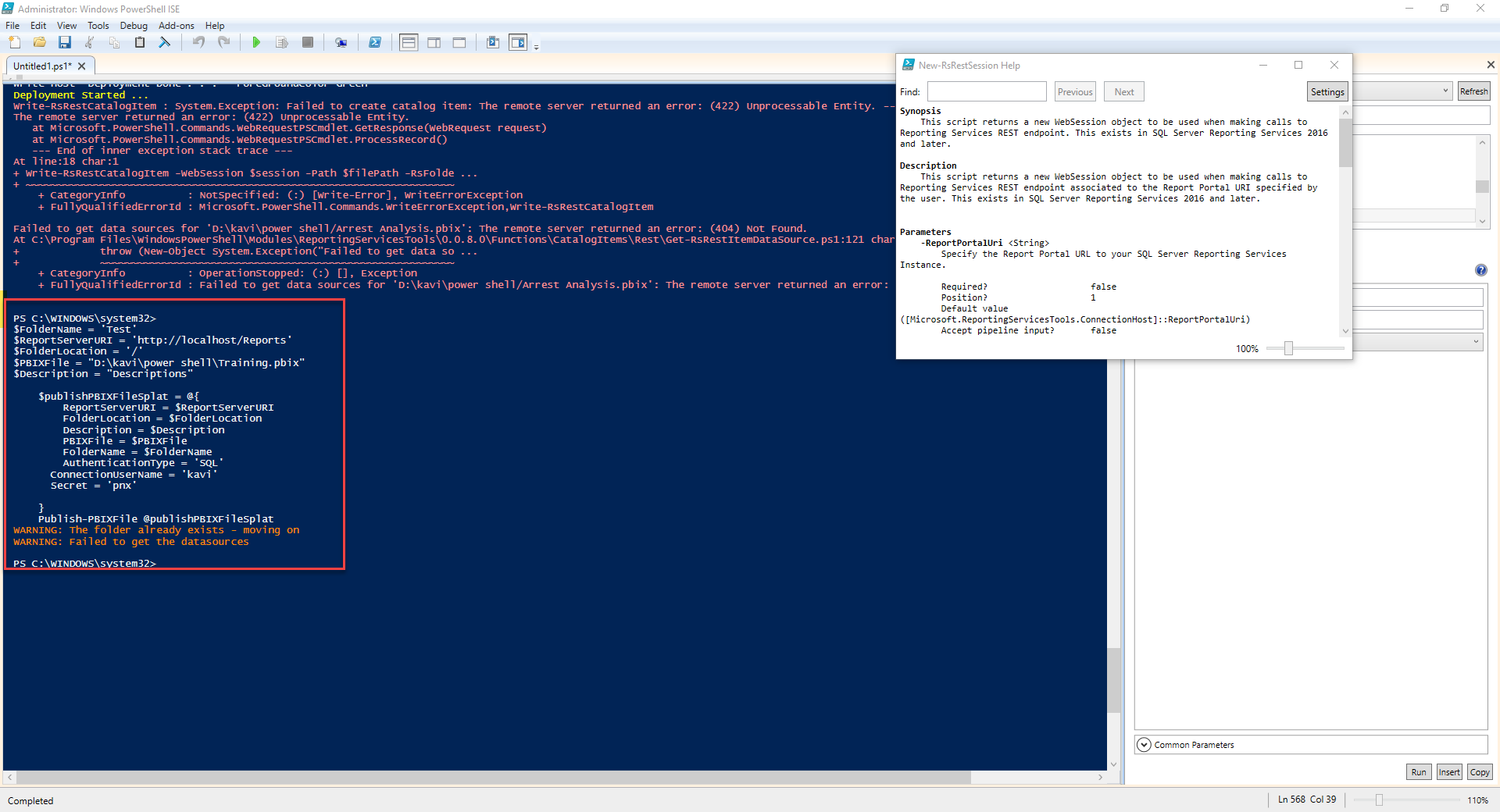 Is it possible to deploy the power BI dashboards to power BI report server using power shell ...