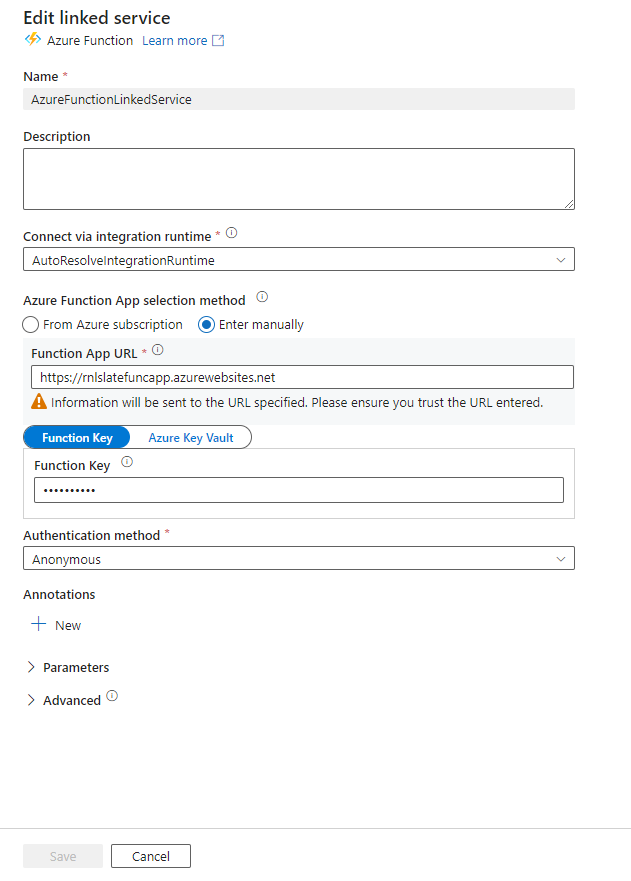 Call To Provided Azure Function Mytimetestingfunction Failed With Status Notfound While