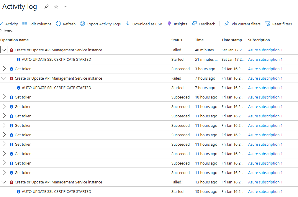 Failed to update SSL Certificate in Custom domain of API Management service - Microsoft Q&A
