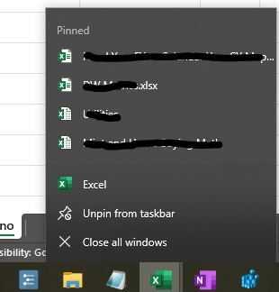 Cannot Unpin or Delete Pinned Files from Taskbar for Excel - Microsoft Q&A