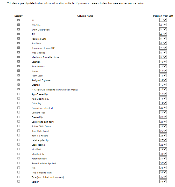 Sharepoint List: Unable to Edit/Delete Collumn - Microsoft Q&A