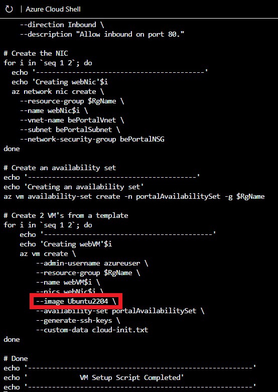 Script fo creating VM - Microsoft Q&A