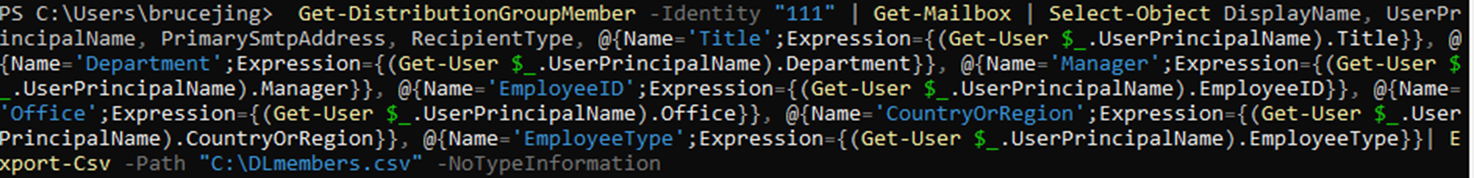 Get-DistributionGroupMember - Microsoft Q&A