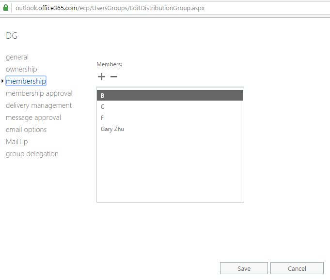 OWA Office 365 how does an Owner of a Distribution List remove/add a ...