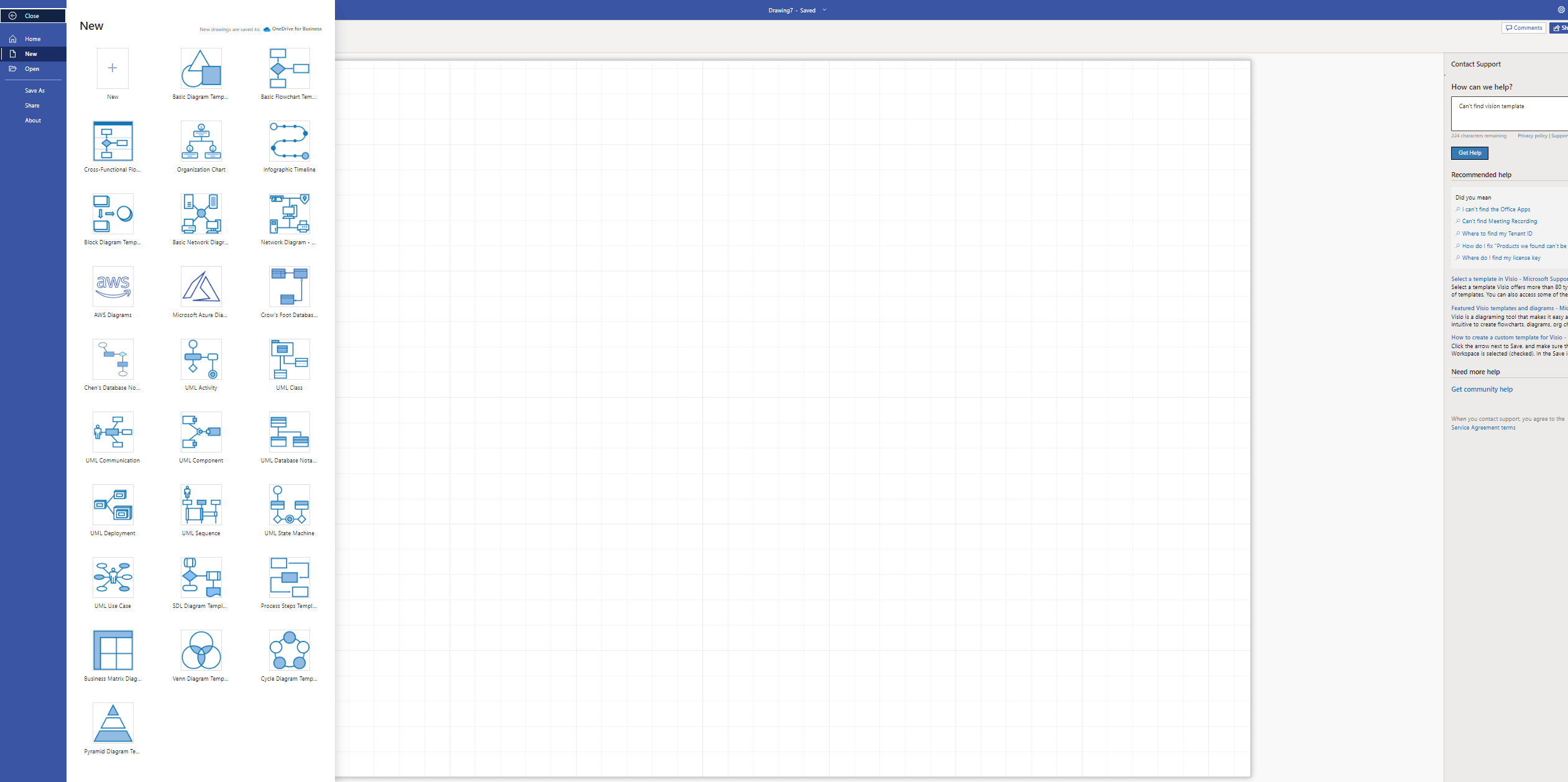 Office 365 Visio plan 2 missing visio template and other templates like ...