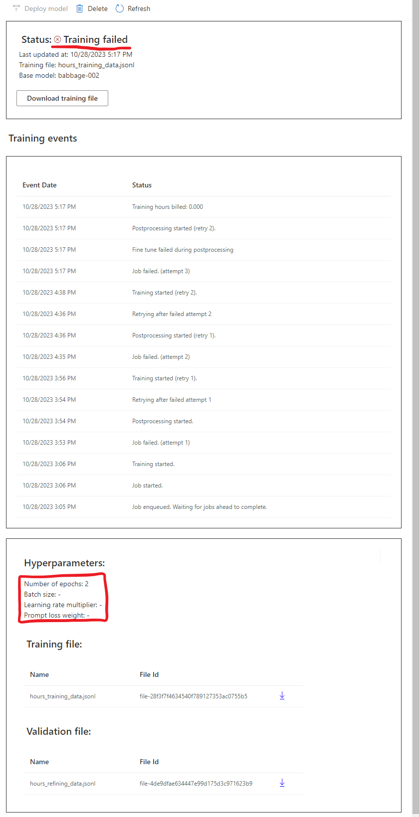 OpenAI Fine Tuning status stuck on "Running", taking hours to complete ...