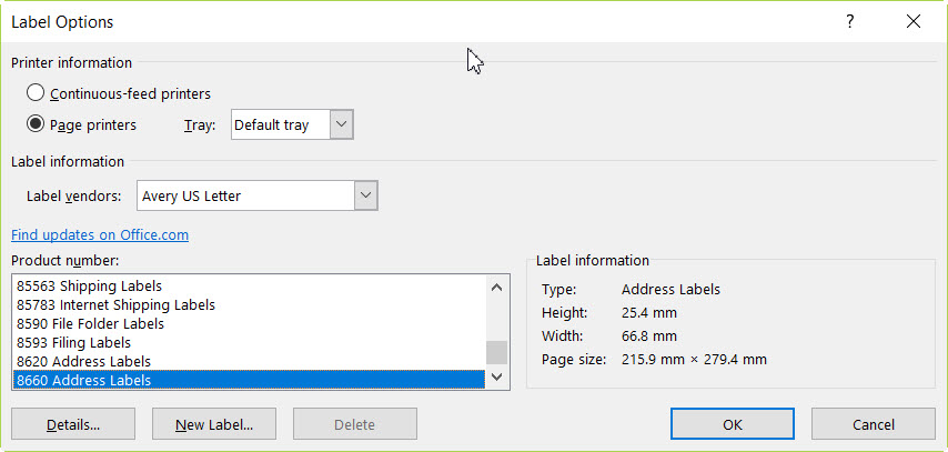 Using an Avery template for mail merge - Microsoft Q&A