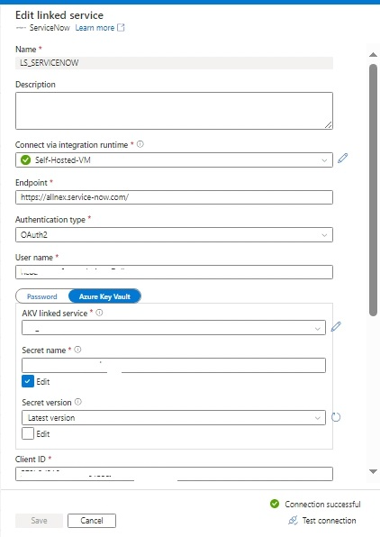 Servicenow Linked Service Not Able To Get The Data Using Copy Activity Microsoft Qanda