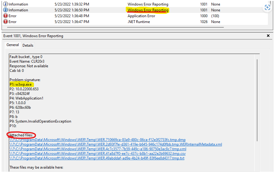 Windows11 An application crash event - Microsoft Q&A