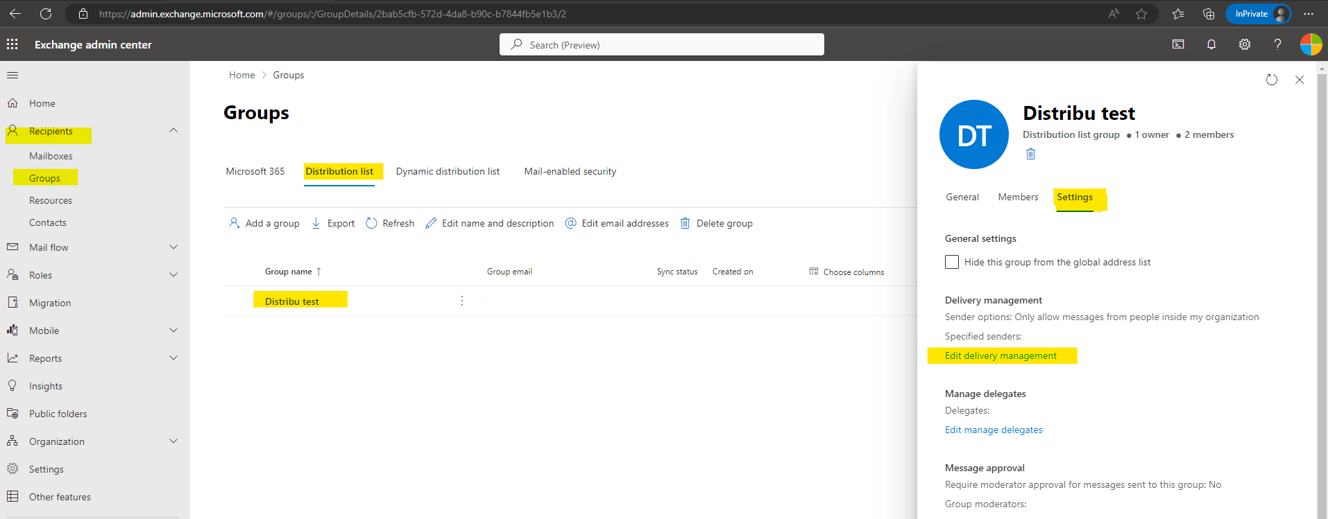 How to allow external email to send email to distribution list (NEW EAC ...