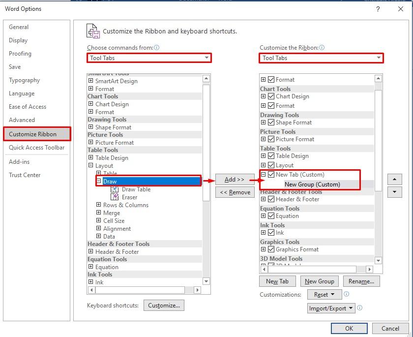 Table Eraser Option Not Available - Microsoft Q&A
