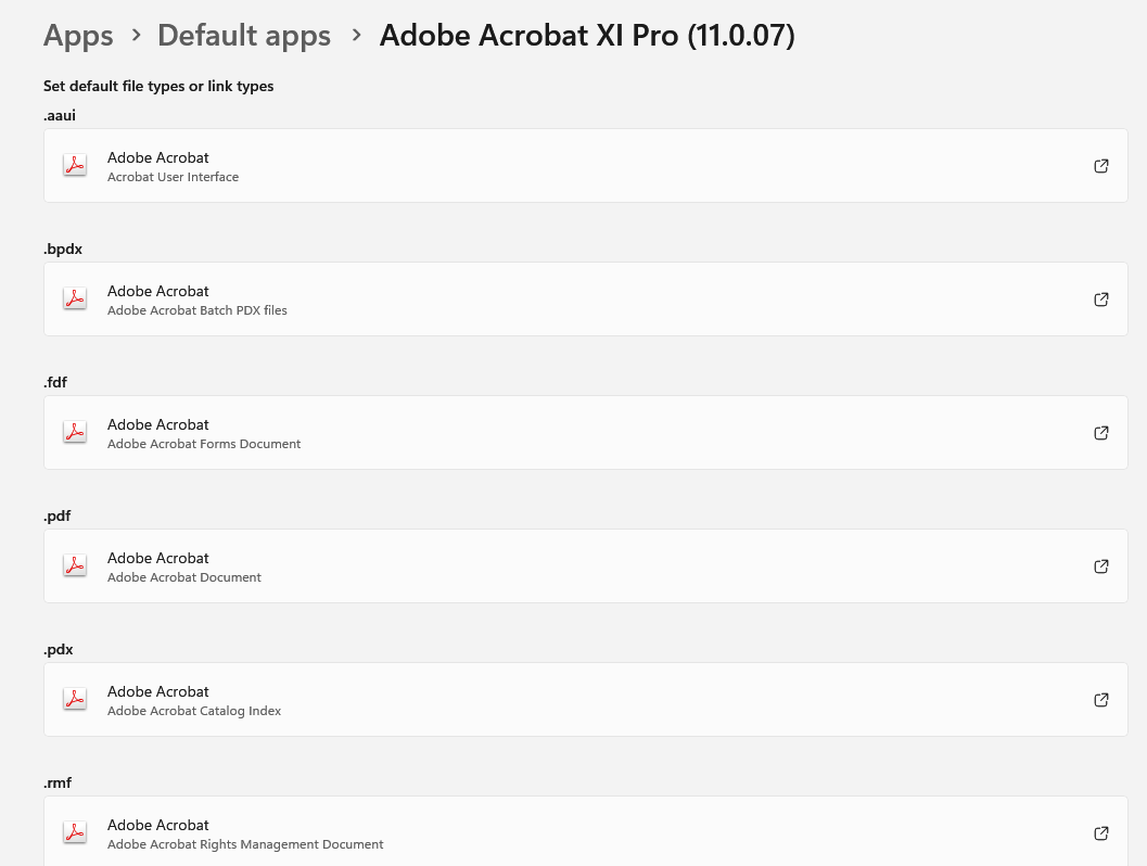 "Choose Defaults by file type" no .pdf option - Microsoft Q&A