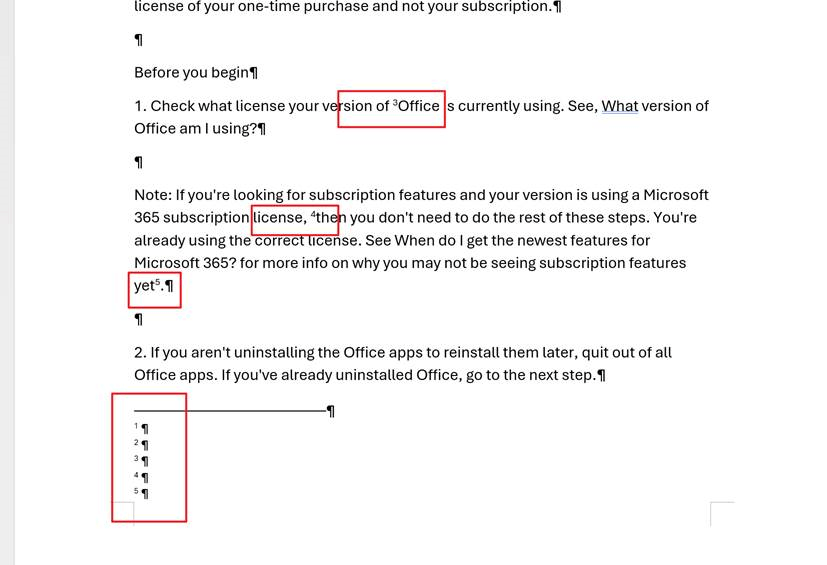 footnotes reference style starts each page with number (2) then number ...