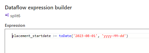 Split using Date as a condition not working in mapping data flow - Microsoft Q&A