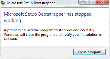 "Problem with shortcut: Fatal Error During Installation" while trying ...