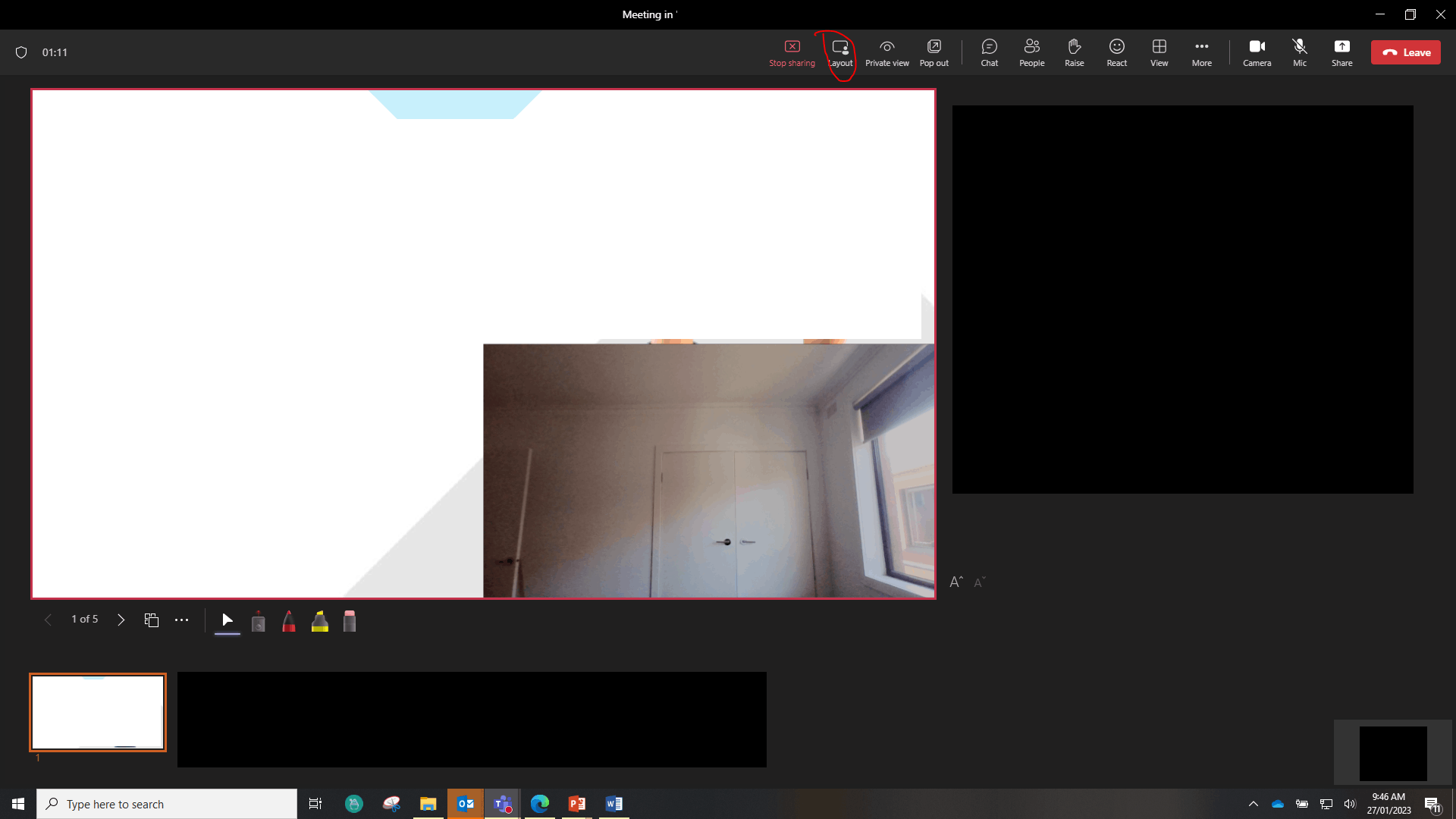 Powerpoint Live in "Standout" mode - with the new update - are you all ...