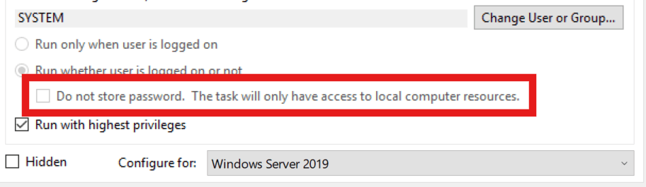 Password box popping out for NT AUTHORITY\ SYSTEM user account in task ...
