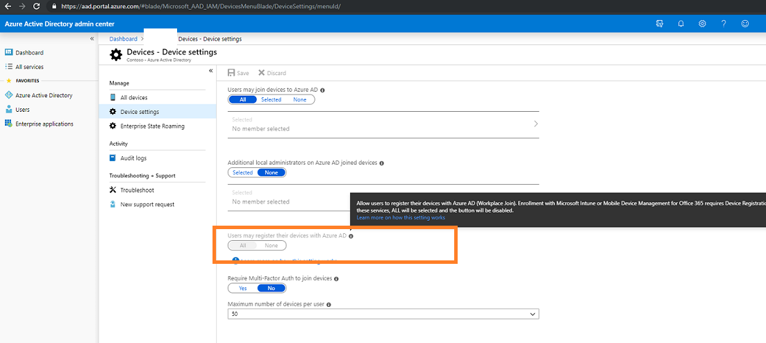 Allow my organization to manage my device Error CAA50021 - Microsoft Q&A