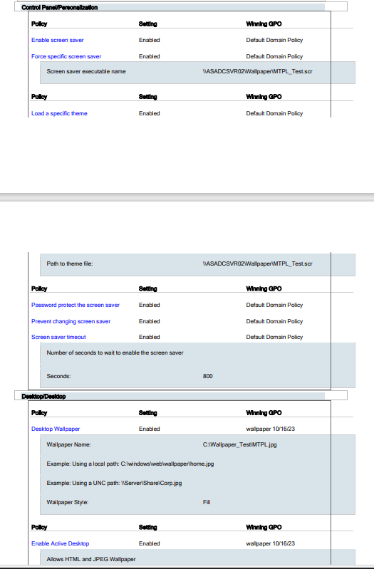how to fix screen saver issue in windows 10 and 11 via gpo - Microsoft Q&A